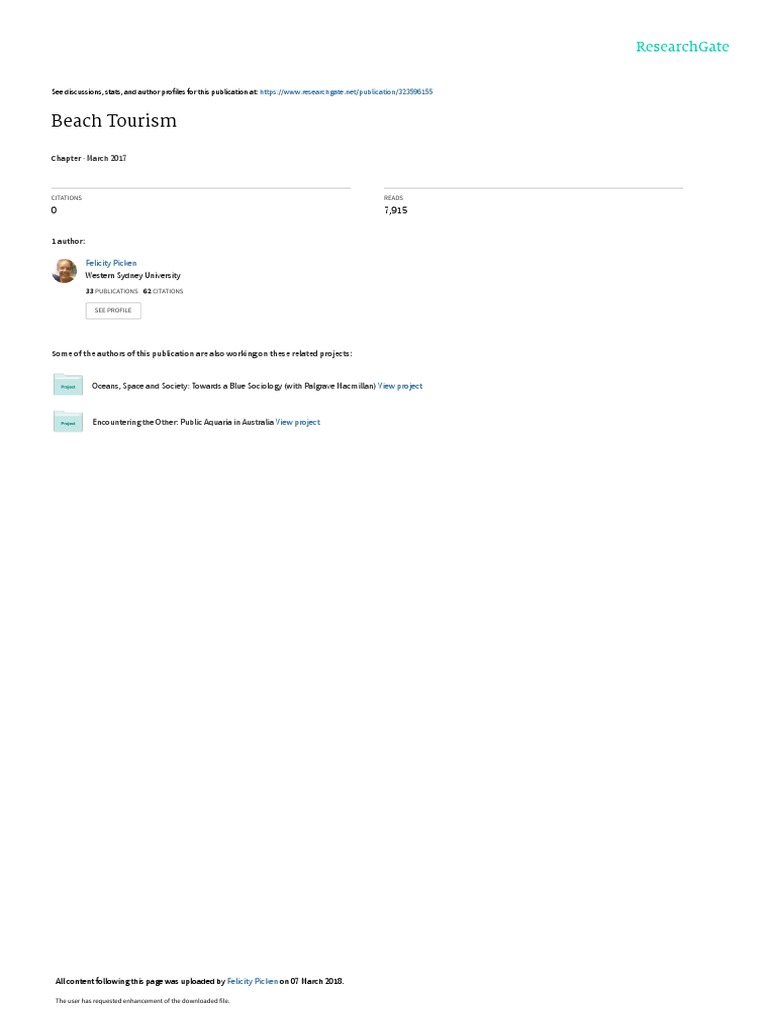 Beach Tourism: March 2017 | PDF | Tourism | Resort