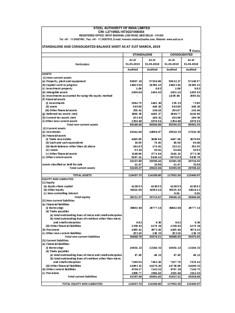 Statement of Assets and Liabilities 2018 19 | PDF | Equity (Finance ...