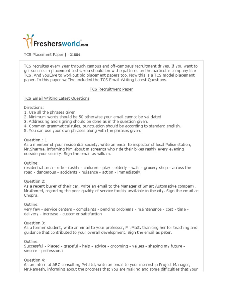 Tcs Email | PDF | Business