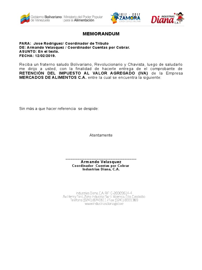 Memos de Retenciones 2 | PDF | Factura | Economias