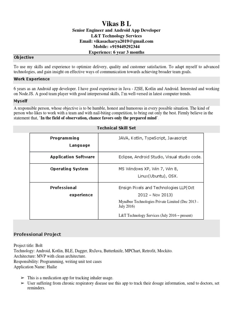 Vikas Resume Android Node Developer | PDF | Android (Operating System) | Application Software