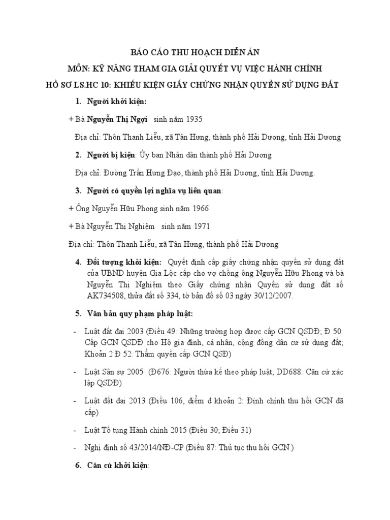 HS HC10 diễn án | PDF