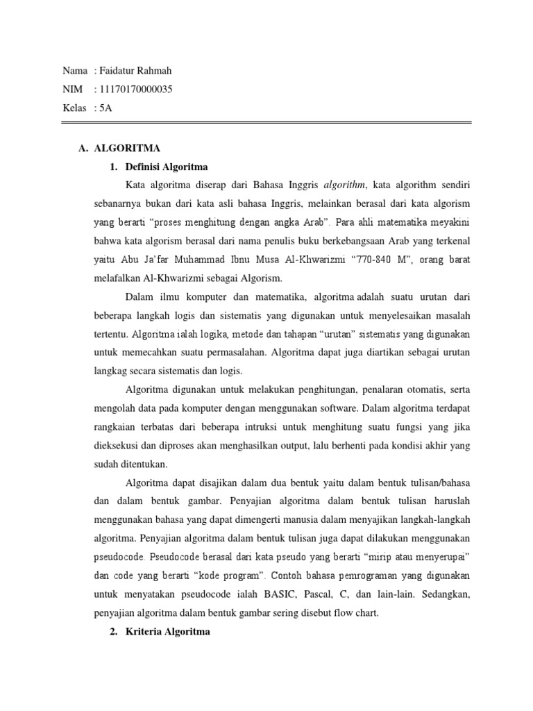 Algoritma Dan Flowchart | PDF