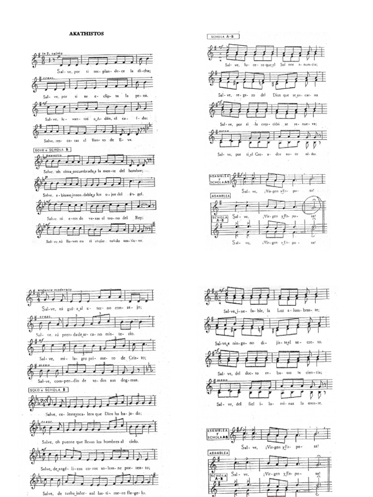 Akathistos - Partitura PDF | PDF