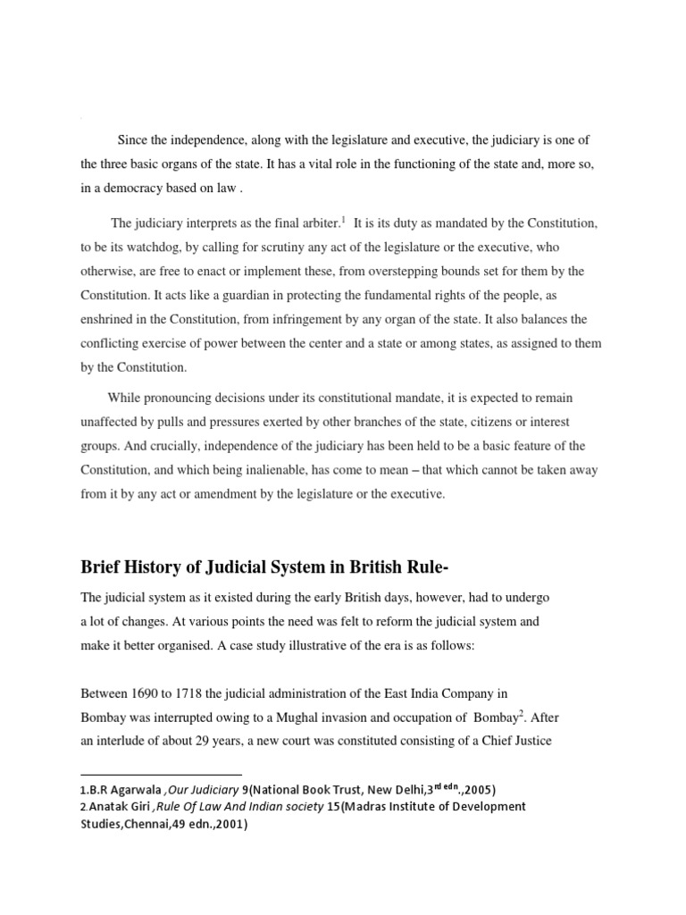 Brief History of Judicial System in British Rule | PDF | Supreme Courts ...