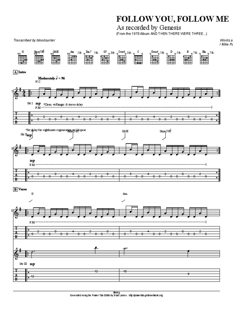 Genesis - Follow You Follow Me | PDF