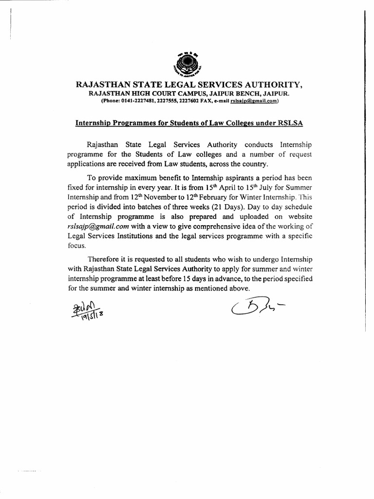 RSLSA Internship PDF | PDF