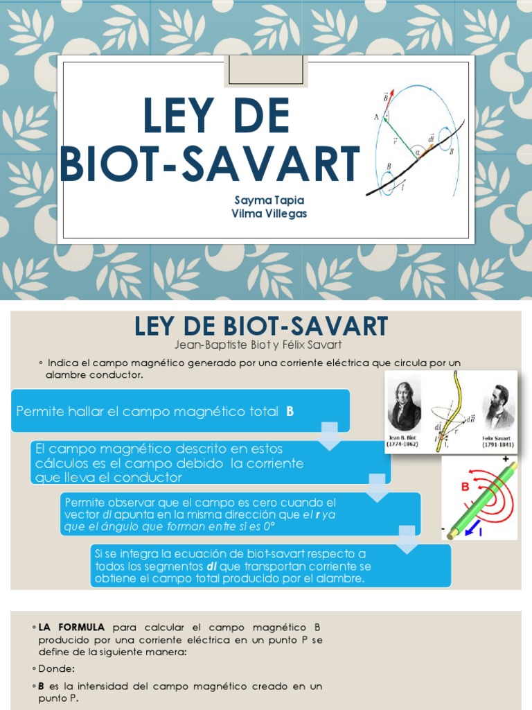 Ley de Biot-Savart | PDF | Campo magnético | Corriente eléctrica