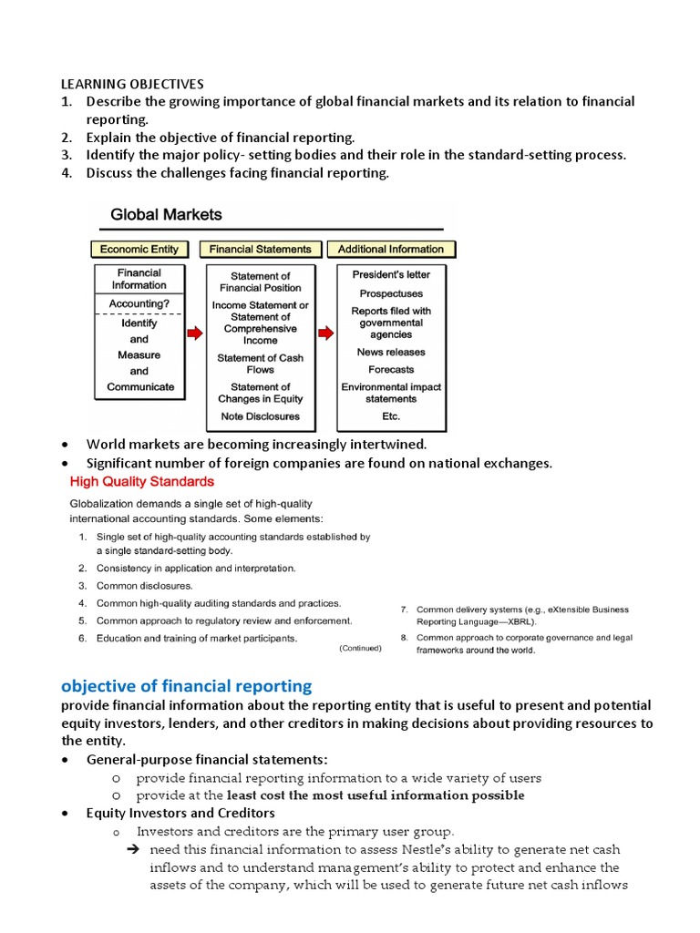 Objective of Financial Reporting | PDF