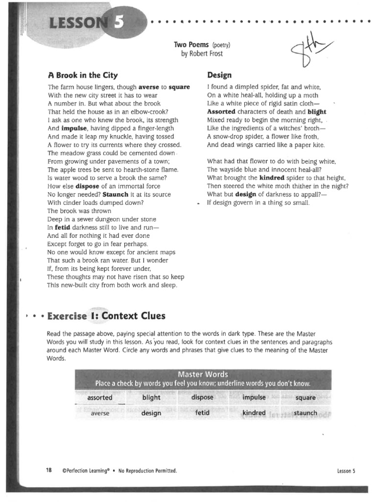 Vocabulary Lesson 5 | PDF