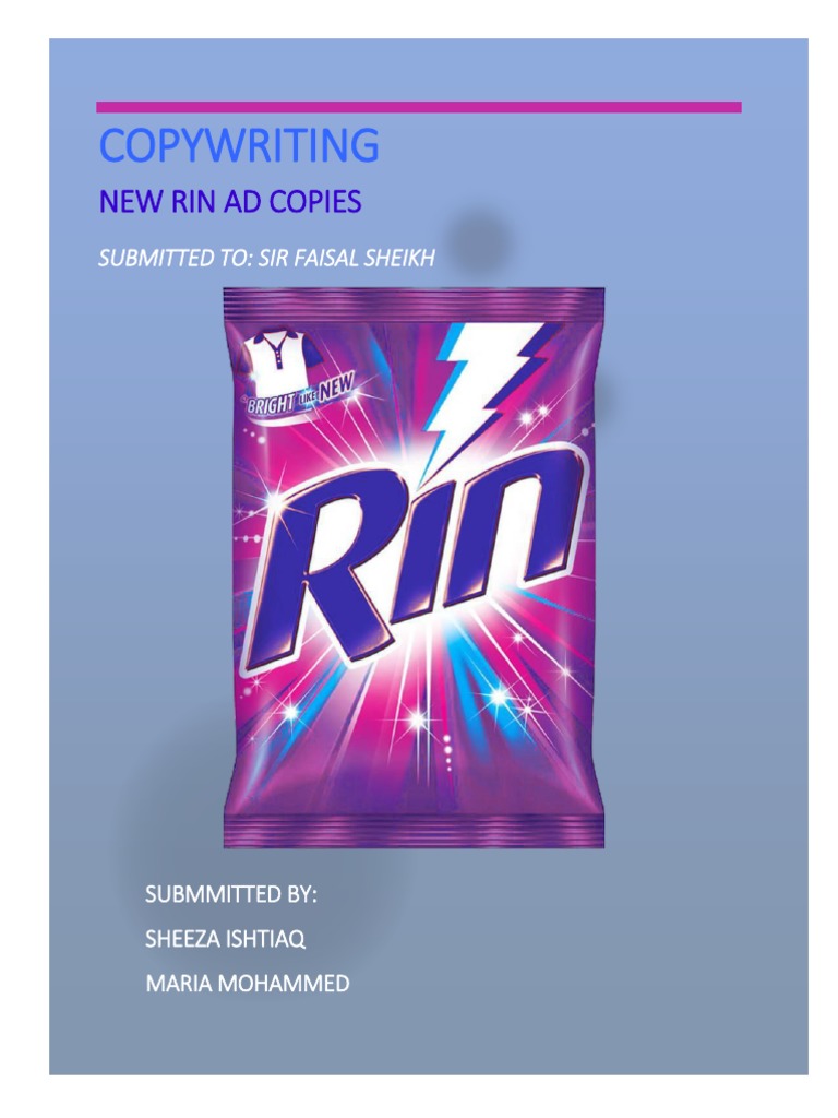 Copywriting: New Rin Ad Copies | PDF | Advertising | Target Audience