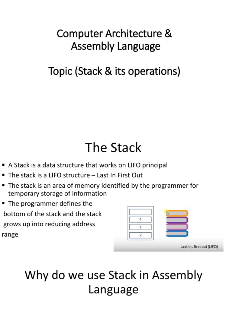 Understanding the Stack and its Operations in Assembly Language ...