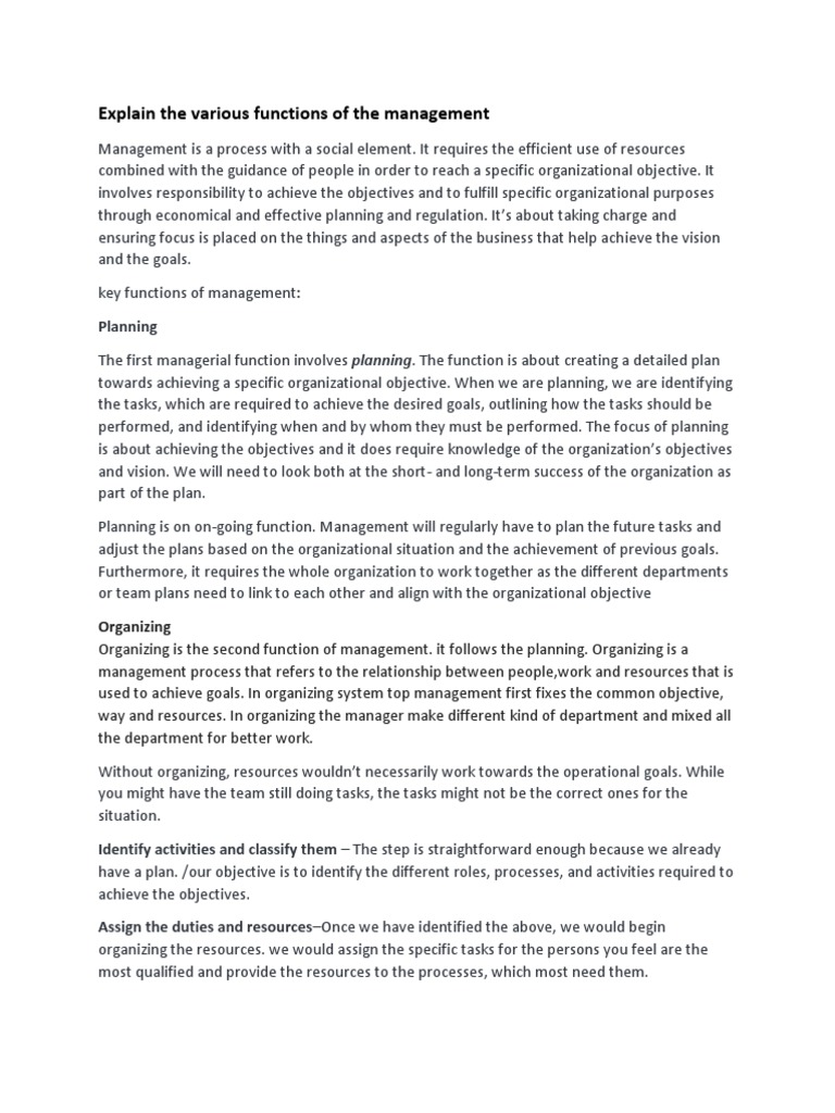 Principles and Practices of Management | PDF | Goal | Planning