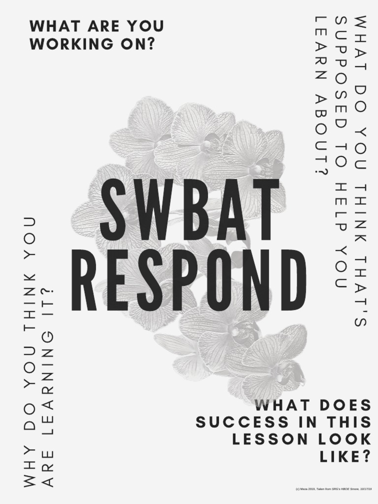 Swbat Respond: What Are You Working On? | PDF