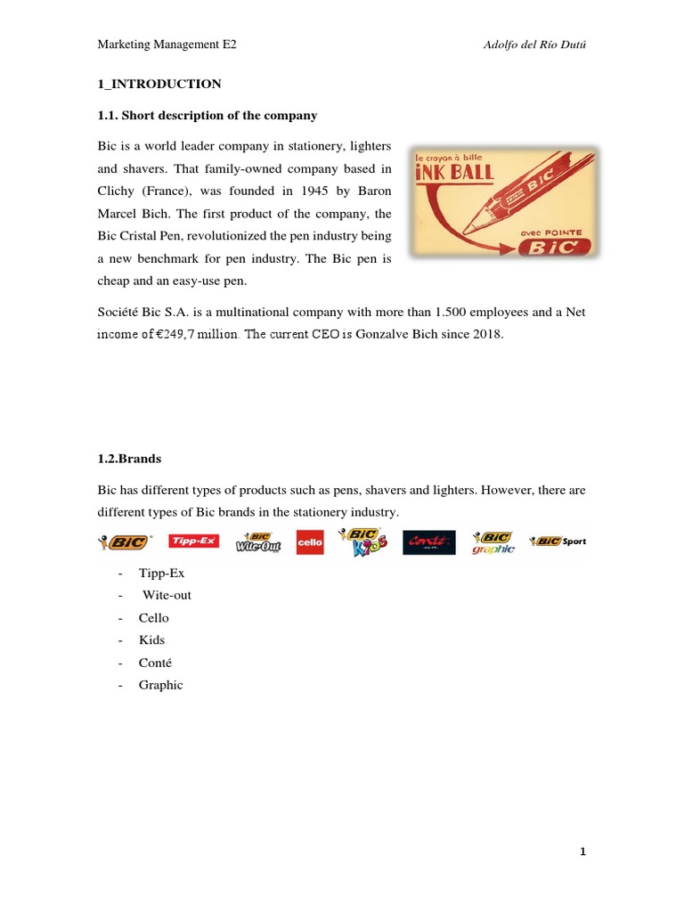Societe BIC | PDF | Brand | Market Segmentation