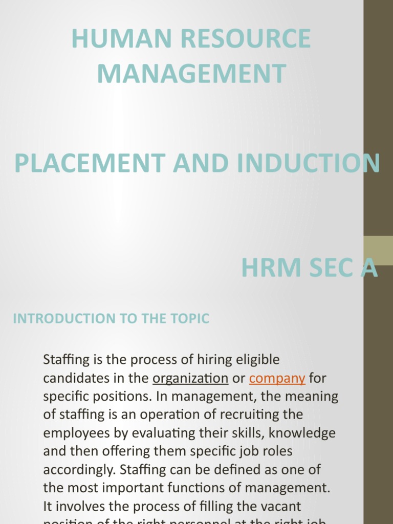 Presentation1 HRM | Download Free PDF | Human Resources | Employment