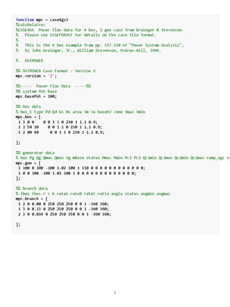 Matpower | PDF | Computers