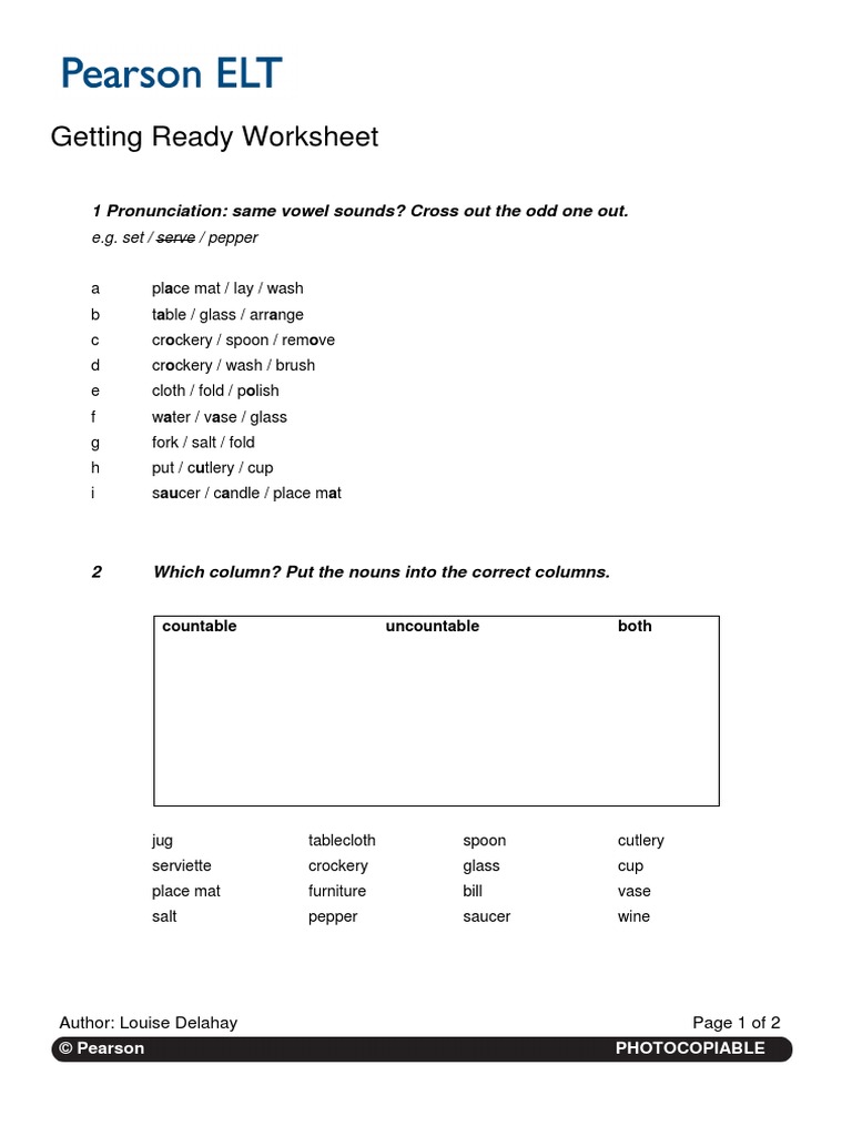 GBLAD10000086 Getting Ready Worksheet | PDF