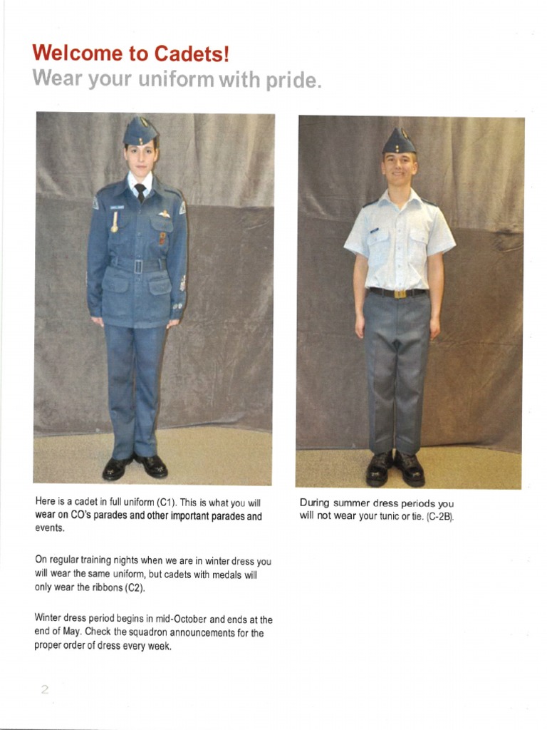 Royal Canadian Air Cadet Uniform Guide | PDF