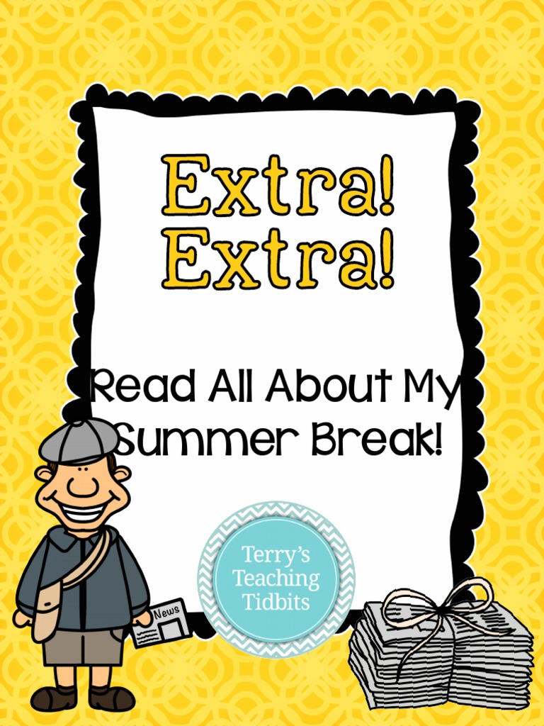 Read All About My Summer Break! | PDF | Newspapers | Pedagogy