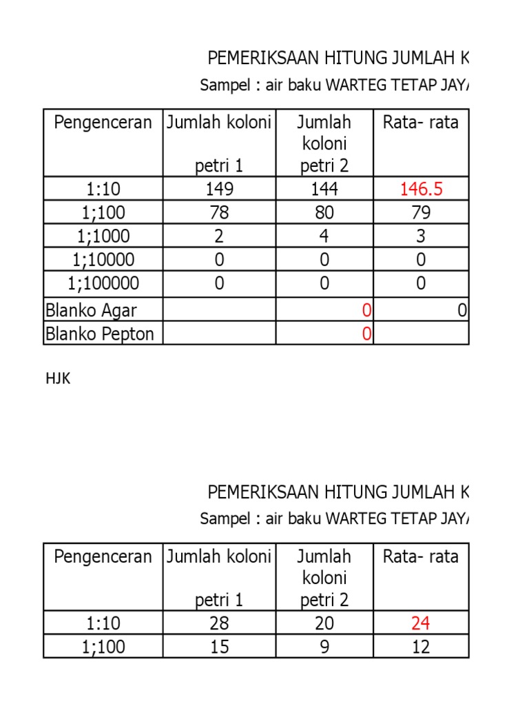 Perhitungan HJK Dan MPN | PDF