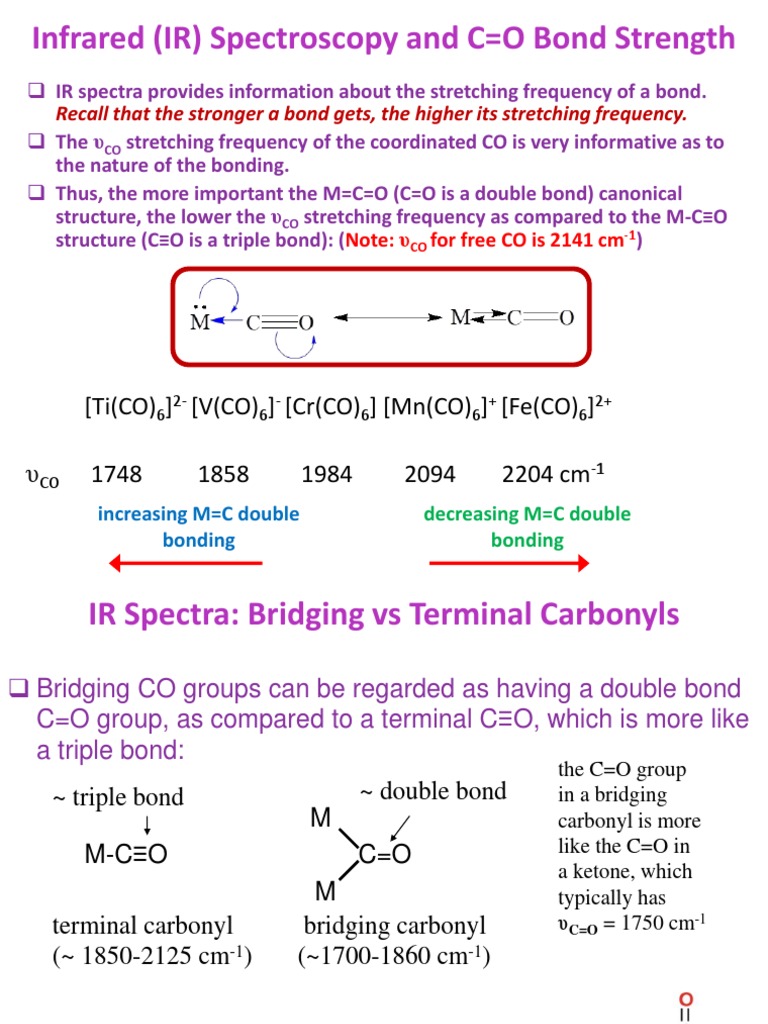 Infrared (IR) Spectroscopy and C O Bond Strength | PDF | Catalysis ...
