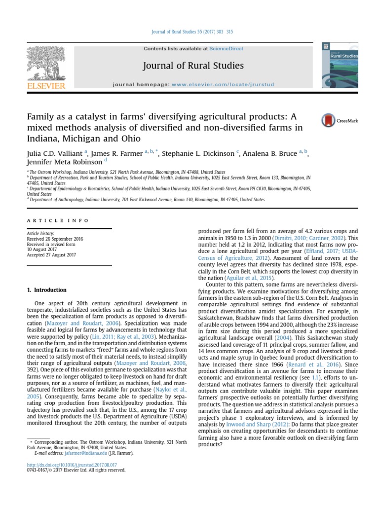 Journal of Rural Studies | PDF | Farms | Agriculture