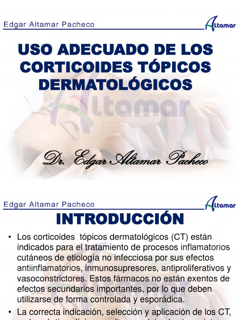 Tema 1 Uso Adecuado de Los Corticoides Tópicos Dermatológicos 69d ...