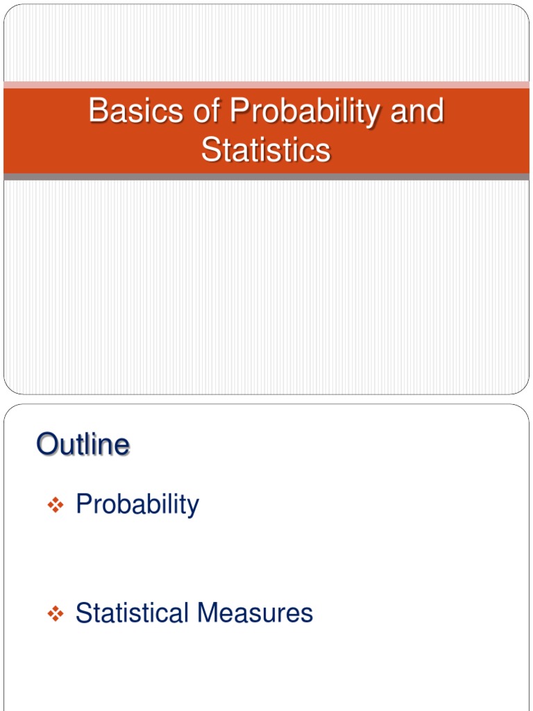 Basics of Probability and Statistics | PDF | Random Variable | Probability Distribution