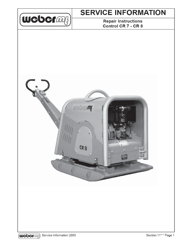 Repair Manual Weber CR7 | PDF