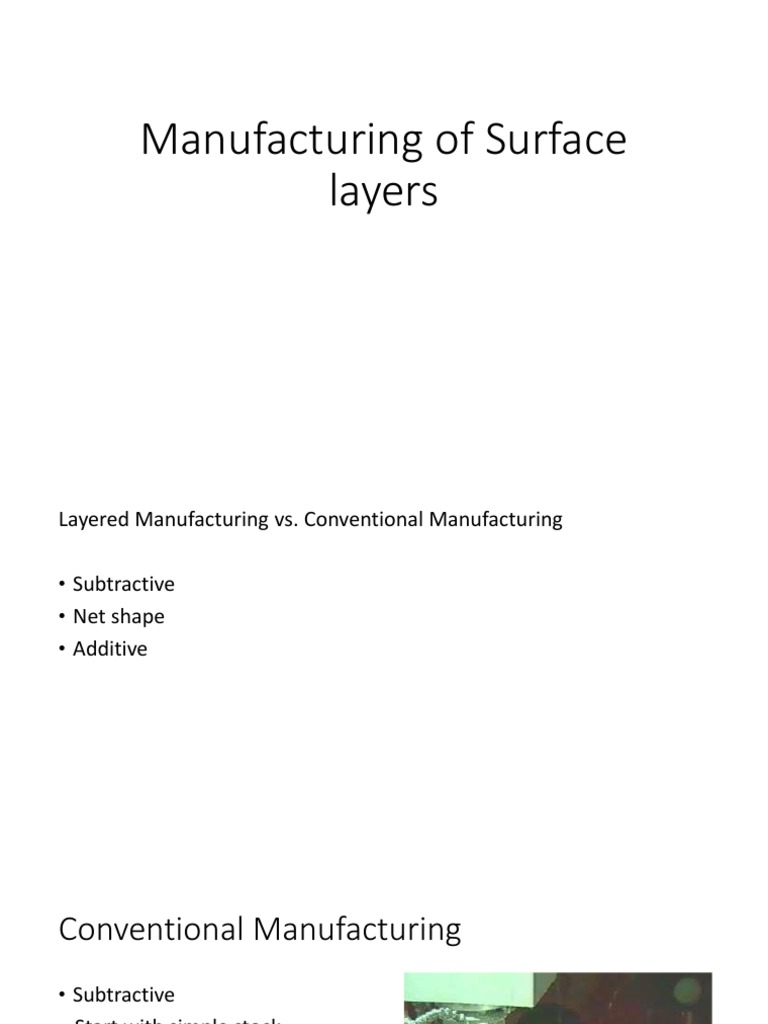 Surface Layer Manufacturing Techniques | PDF | Metals | Solid