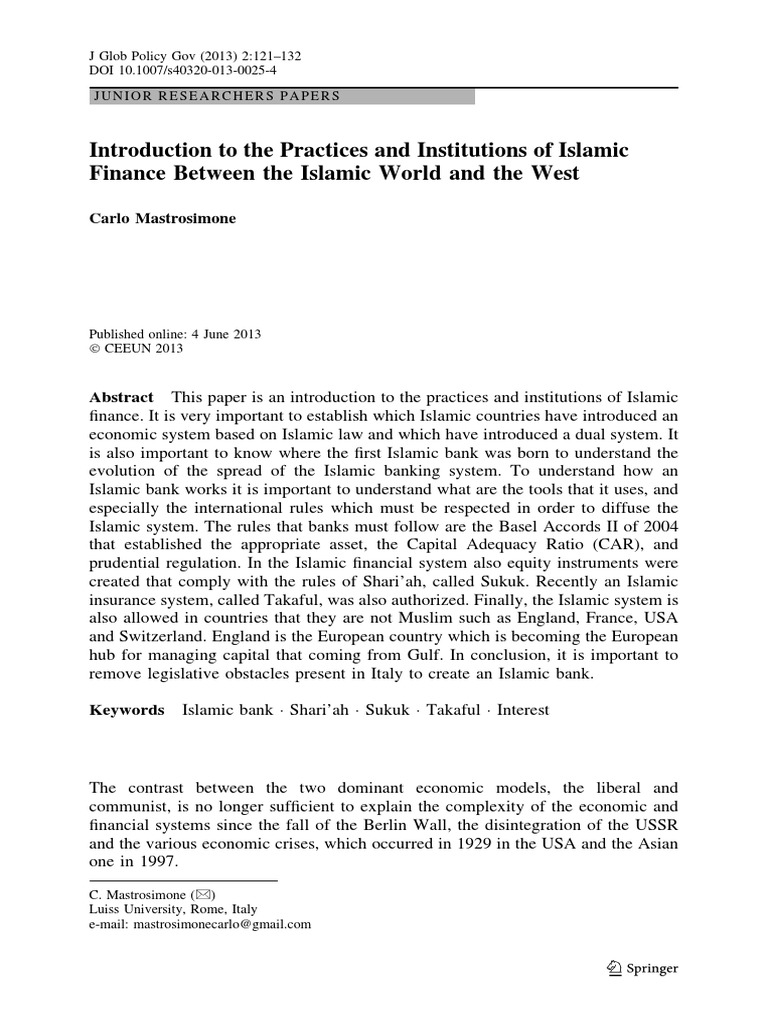 Research Papers - Institution of Islamic Banks | PDF | Islamic Banking ...