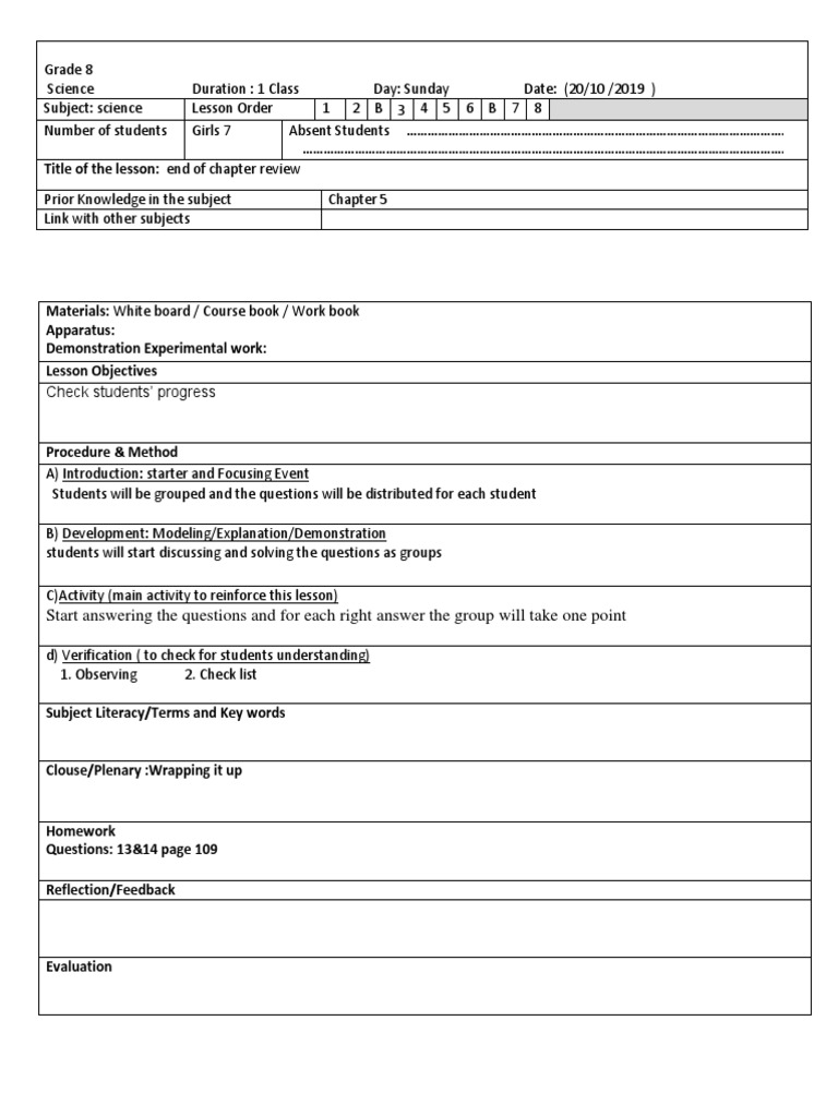 Grade 8 Science: Electrostatics Lesson Plan | PDF | Electrostatics ...