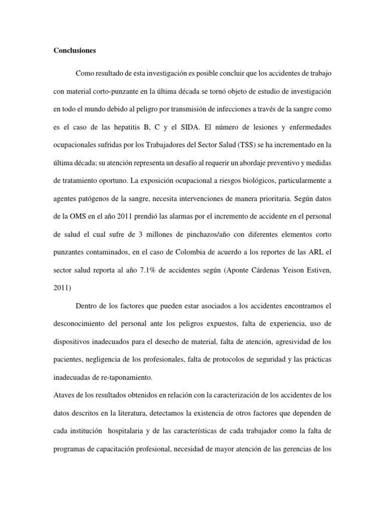 CONCLUSIONES | PDF | VIH / SIDA | Epidemiología