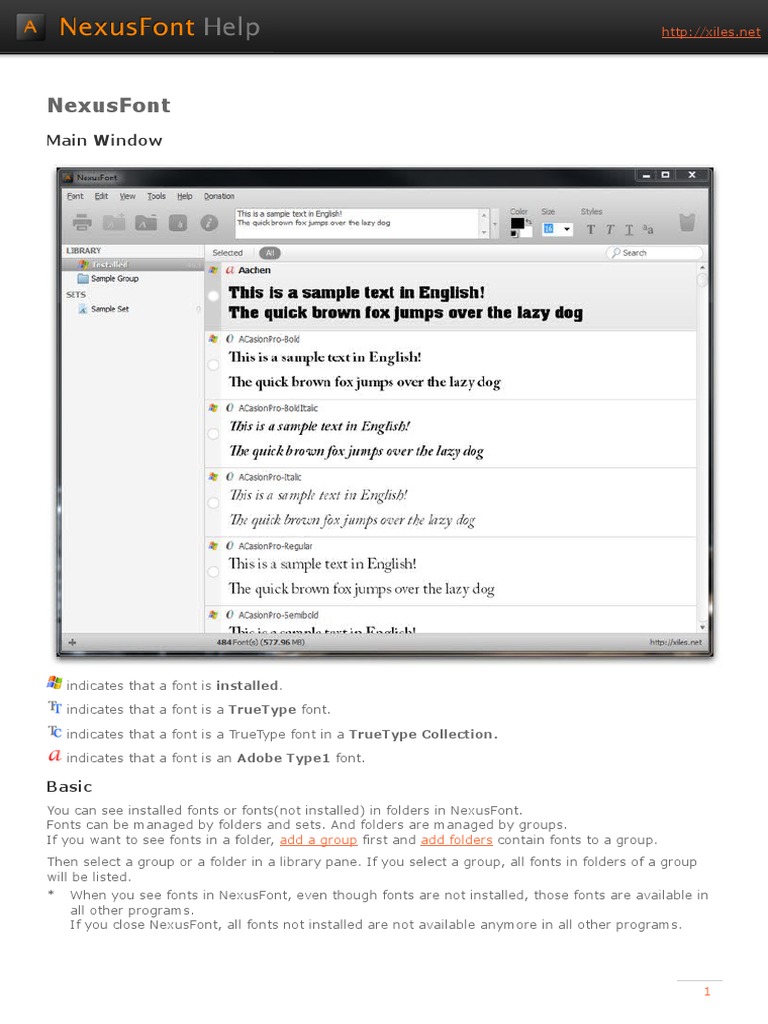 Nexus Font Help | PDF | Computer File | Software