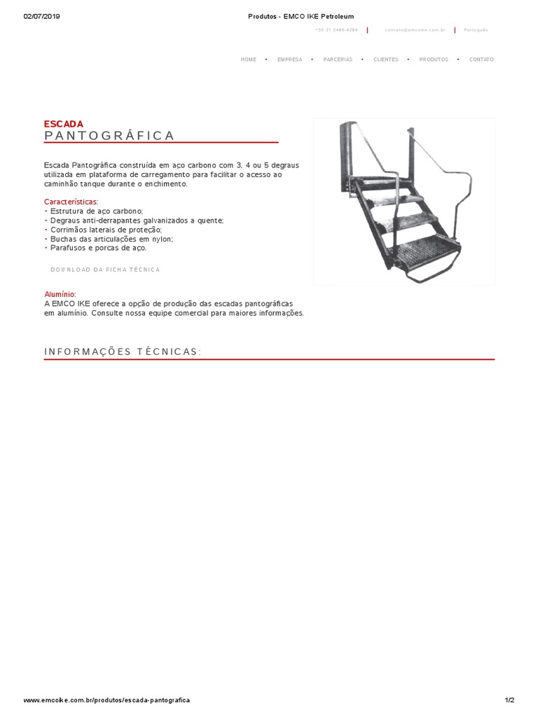 Pantográfica: Escada