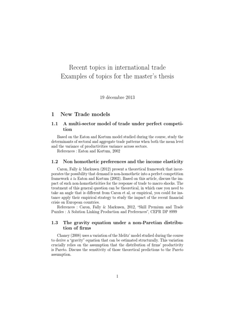 International Trade Topics | Download Free PDF | International ...