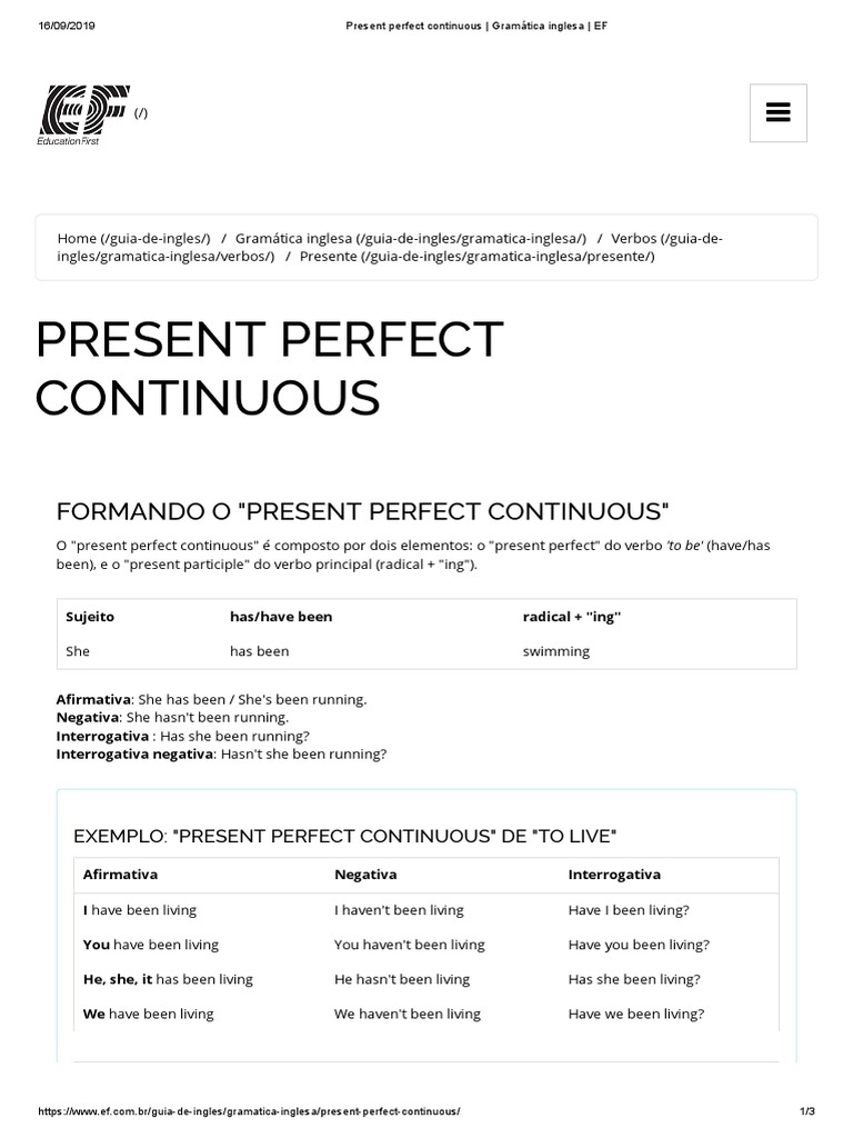 Present Perfect Continuous Guide | PDF | Grammar | Language Mechanics