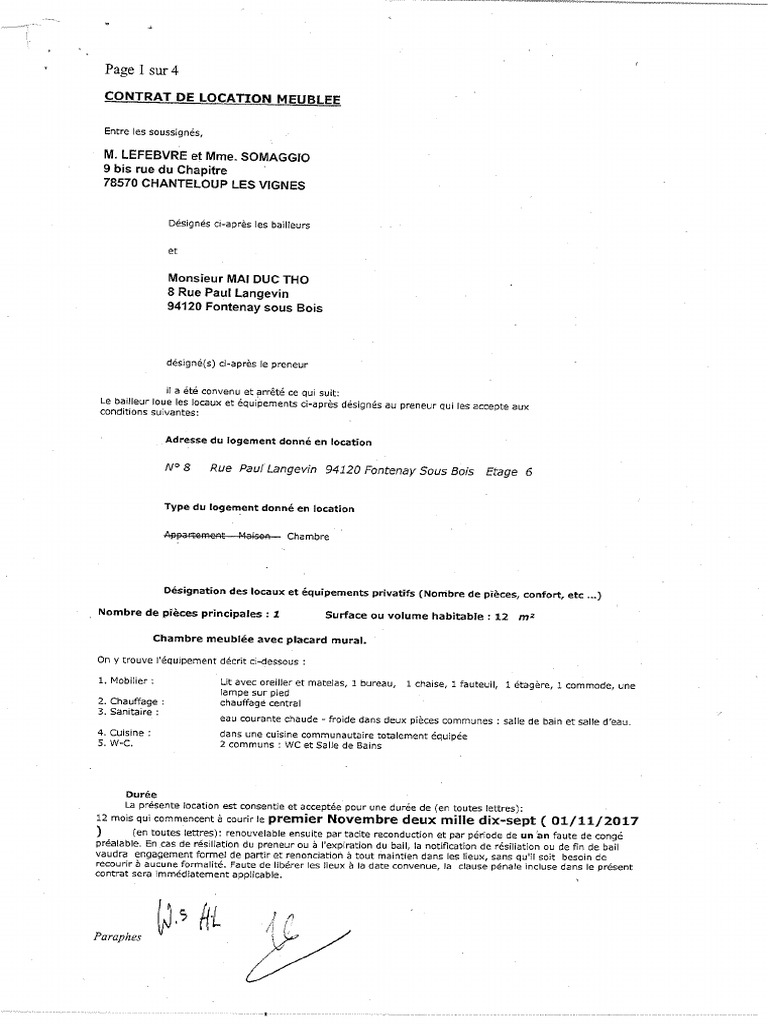 Contrat Location Et Quittance de Loyer | PDF