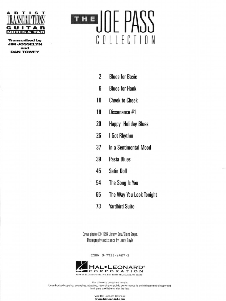 The Joe Pass Collection | PDF