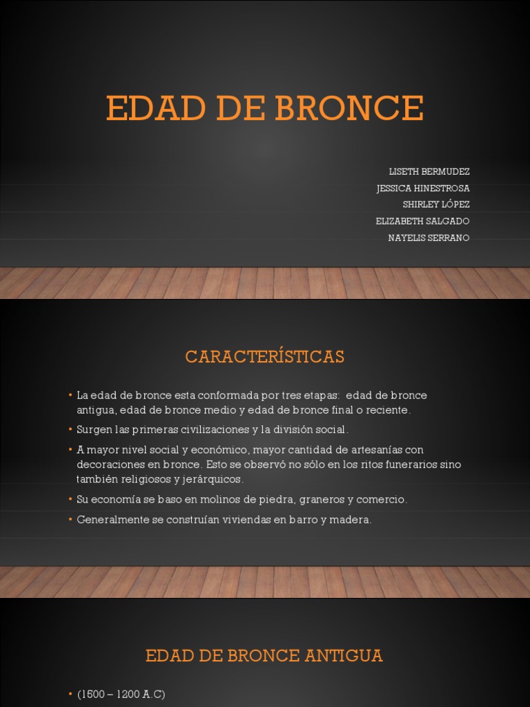 Un resumen de las características clave de la Edad de Bronce ...