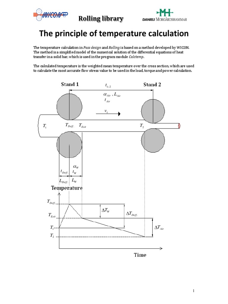 The Principle of Temperature Calculation: Rolling Library | PDF | Heat ...