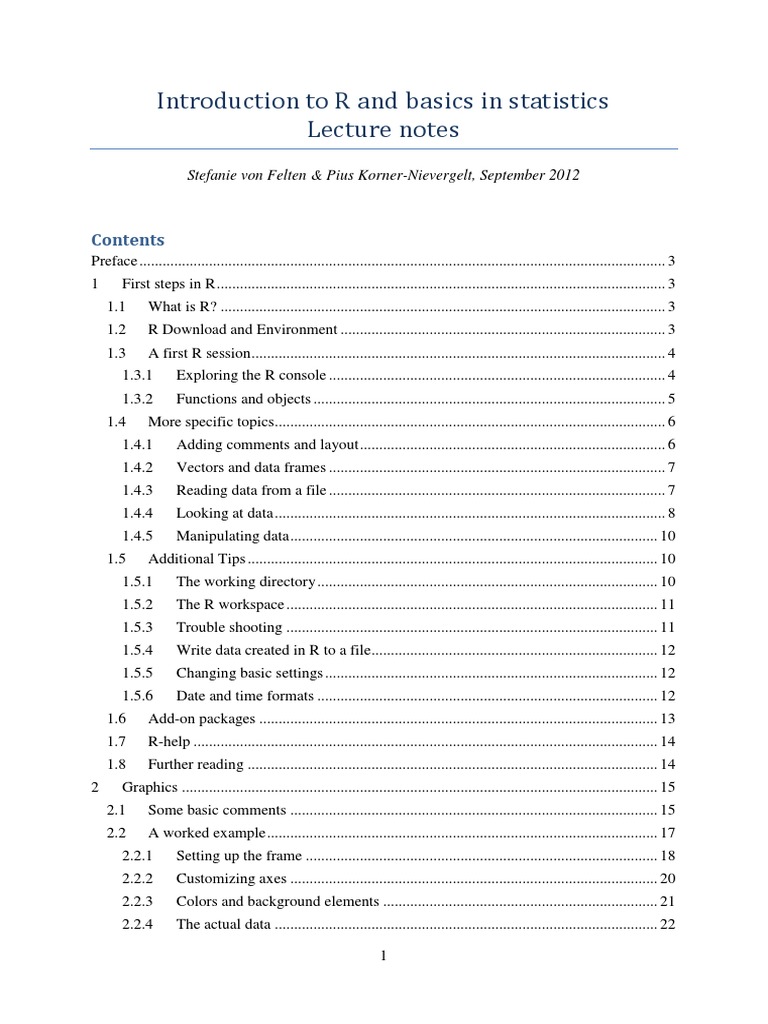 Statistics With R Programming Pdf Pdf R Programming Language