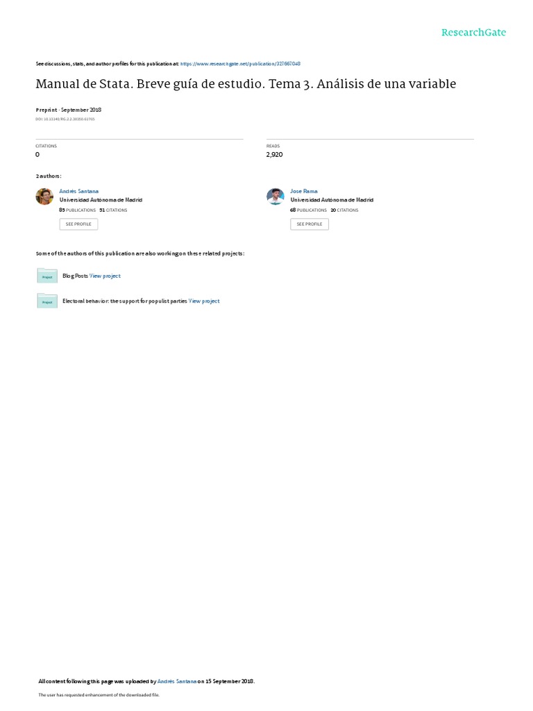 G3a Analisisunavariable | PDF | Desviación Estándar | Teoría estadística
