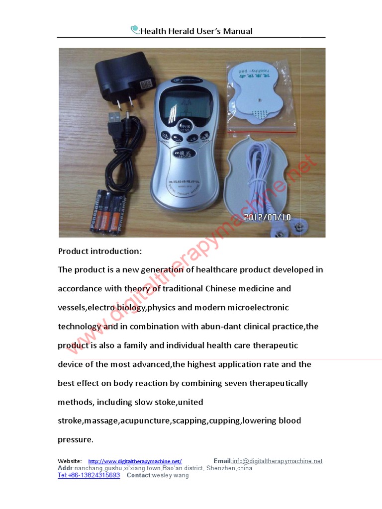 Digital Therapy Machine | PDF | Constipation | Infrared