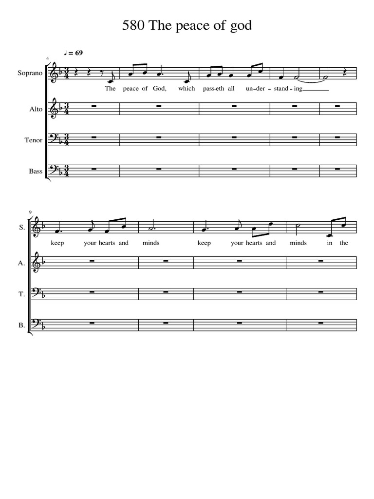 The Peace of God | PDF | Choral Music