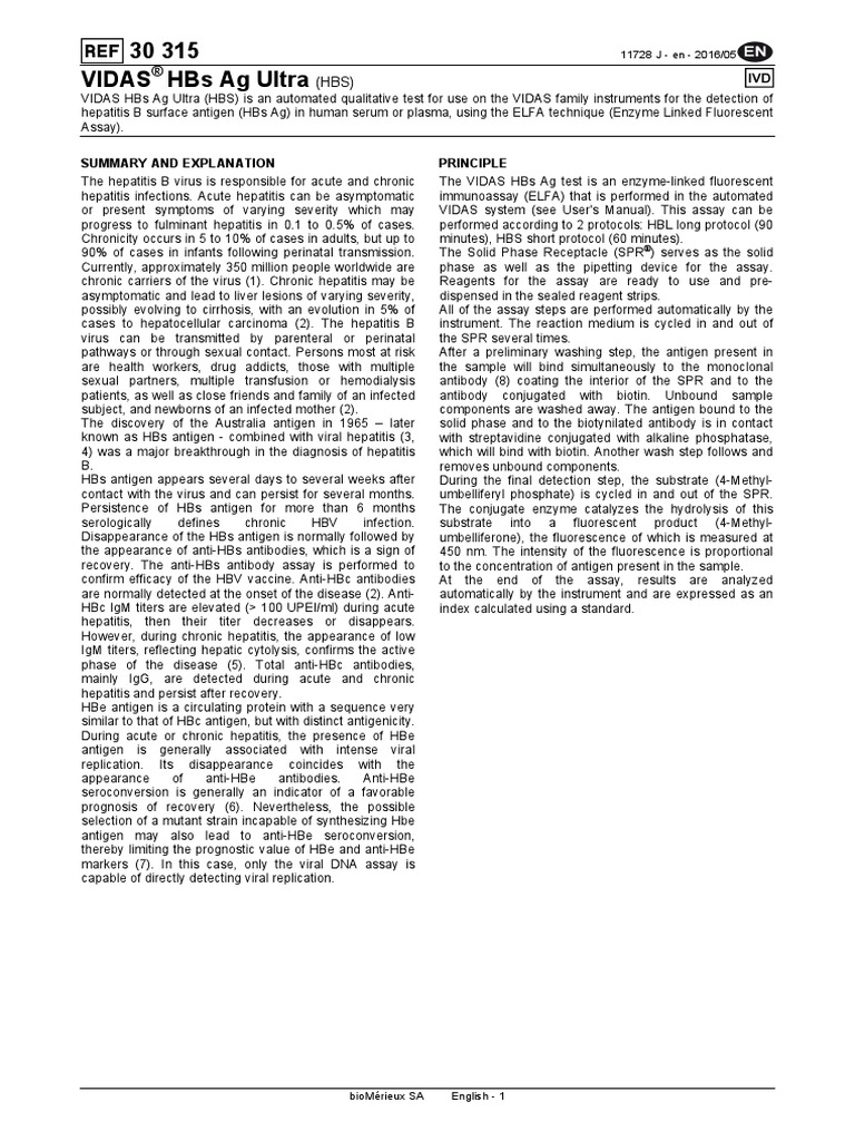 Kit Insert | PDF | Hepatitis | Antibody