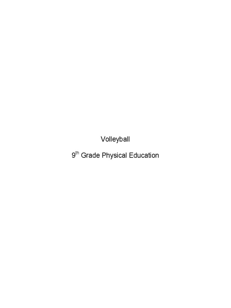 Complete 10 Day Volleyball Unit | PDF | Volleyball | Physical Education