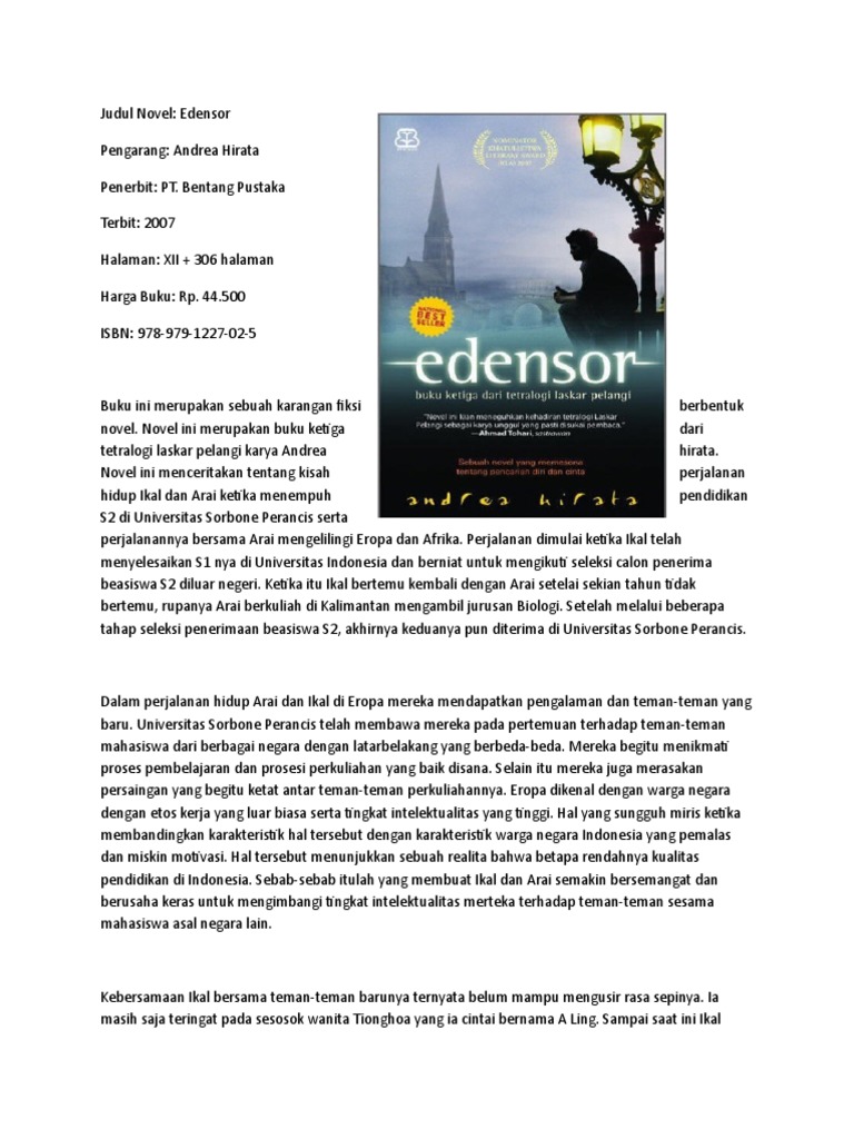 Judul Novel - Edensor | PDF