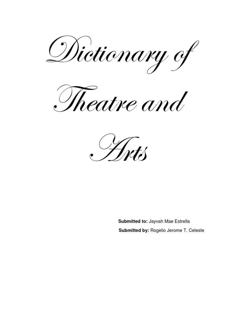 Theatre Dictionary _ Glossary of Technical Theatre Terms – YLEAV